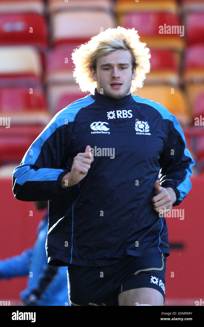 Rugby Union - Scotland Captains Run - Pittodrie Stadium Stock Photo - Alamy