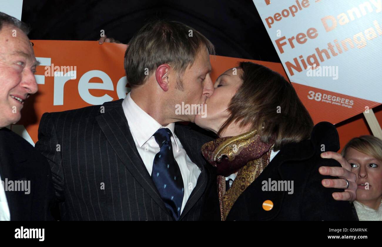Sargeant danny nightingale and his wife sally nightingale hi-res stock ...
