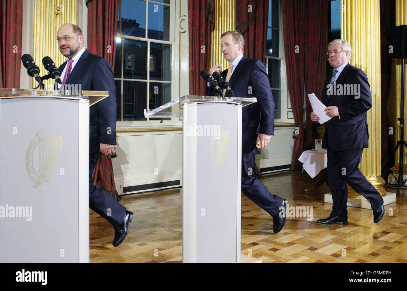 Parliament's political groups talks Stock Photo - Alamy