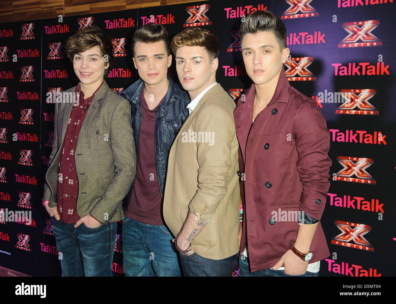 X Factor finalists Union J (left to right) George Shelley, Josh ...