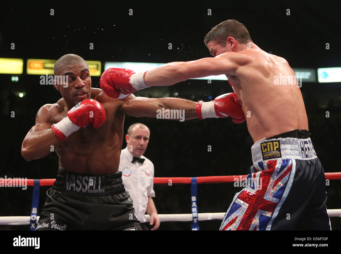 Ronnie Heffron and Denton Vassell (left) during the Commonwealth ...