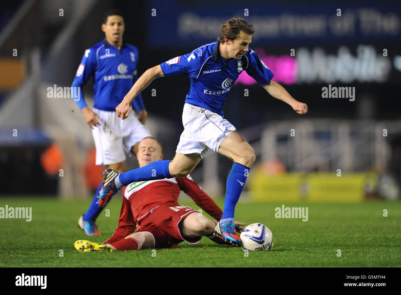 Birmingham City's Jonathan Spector and Middlesbrough's Nicky Bailey ...