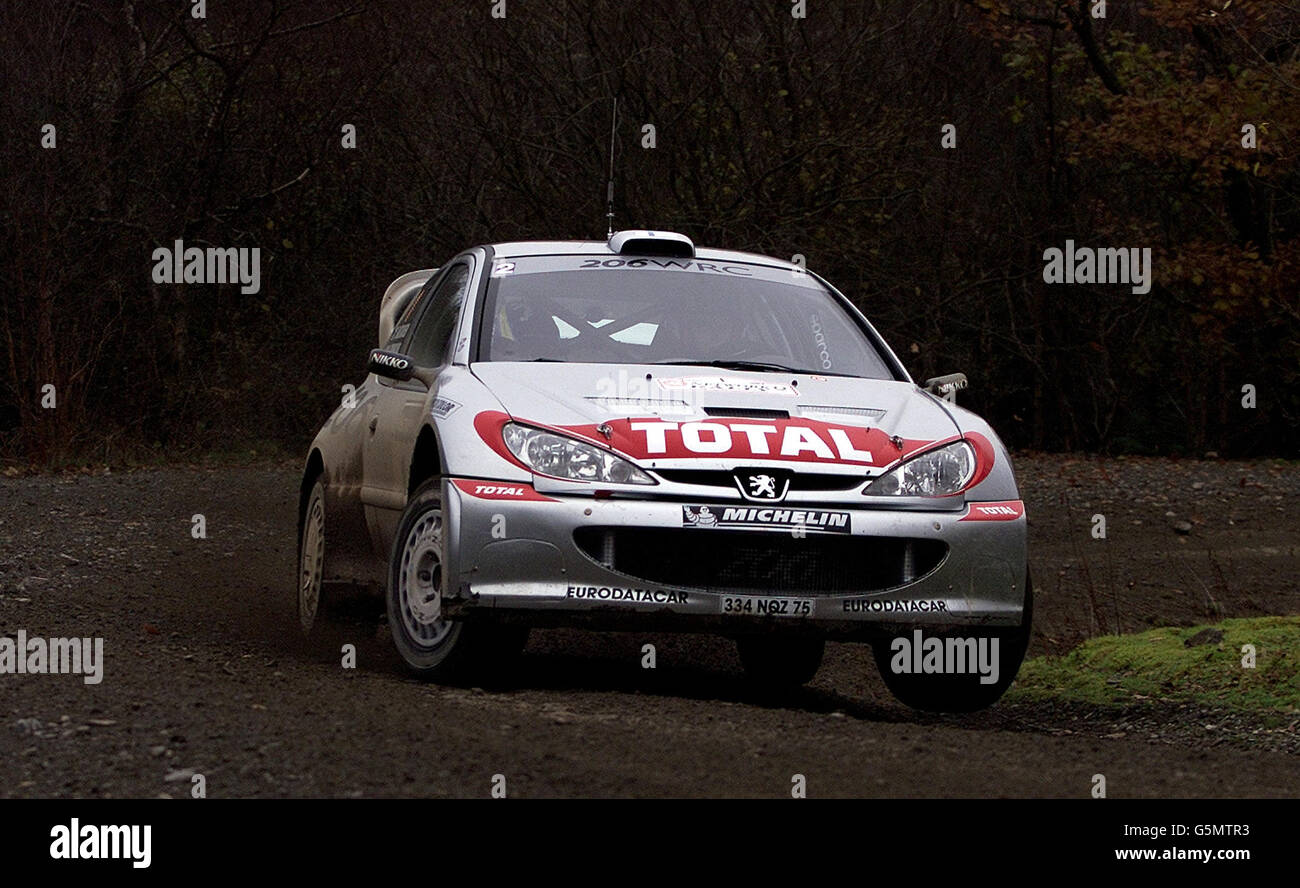 MOTOR RACING Network Q Rally. Marcus Gronholm in his Peugeot 206 during ...