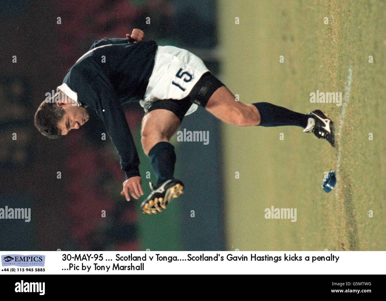 Rugby Union - Rugby World Cup 1995 - Scotland v Tonga. Scotland's Gavin ...