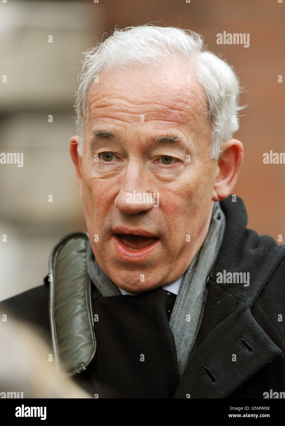 Simon Callow the British actor, arrives for the World AIDS day ...
