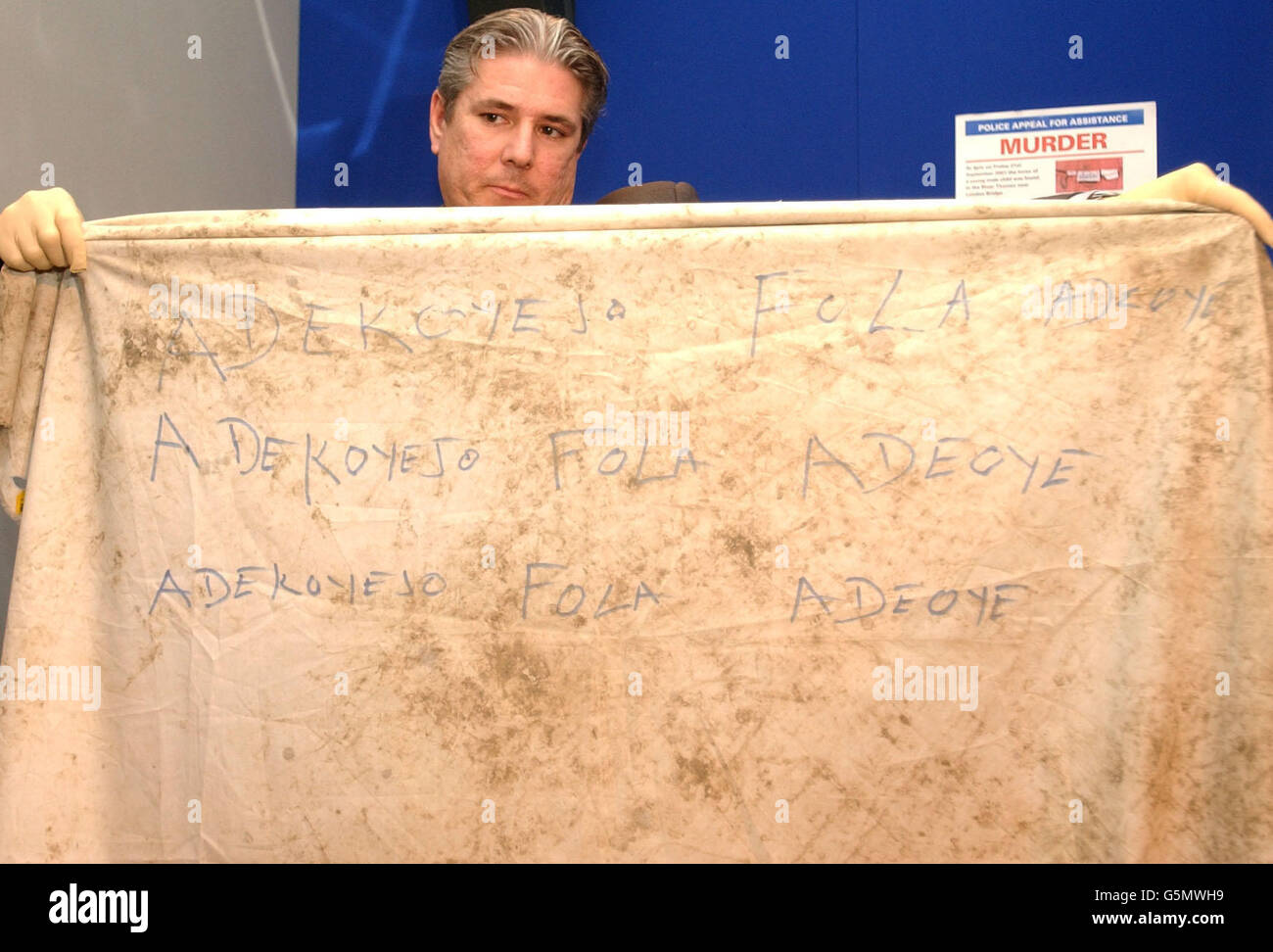 Torso found in Thames/ sheet Stock Photo - Alamy