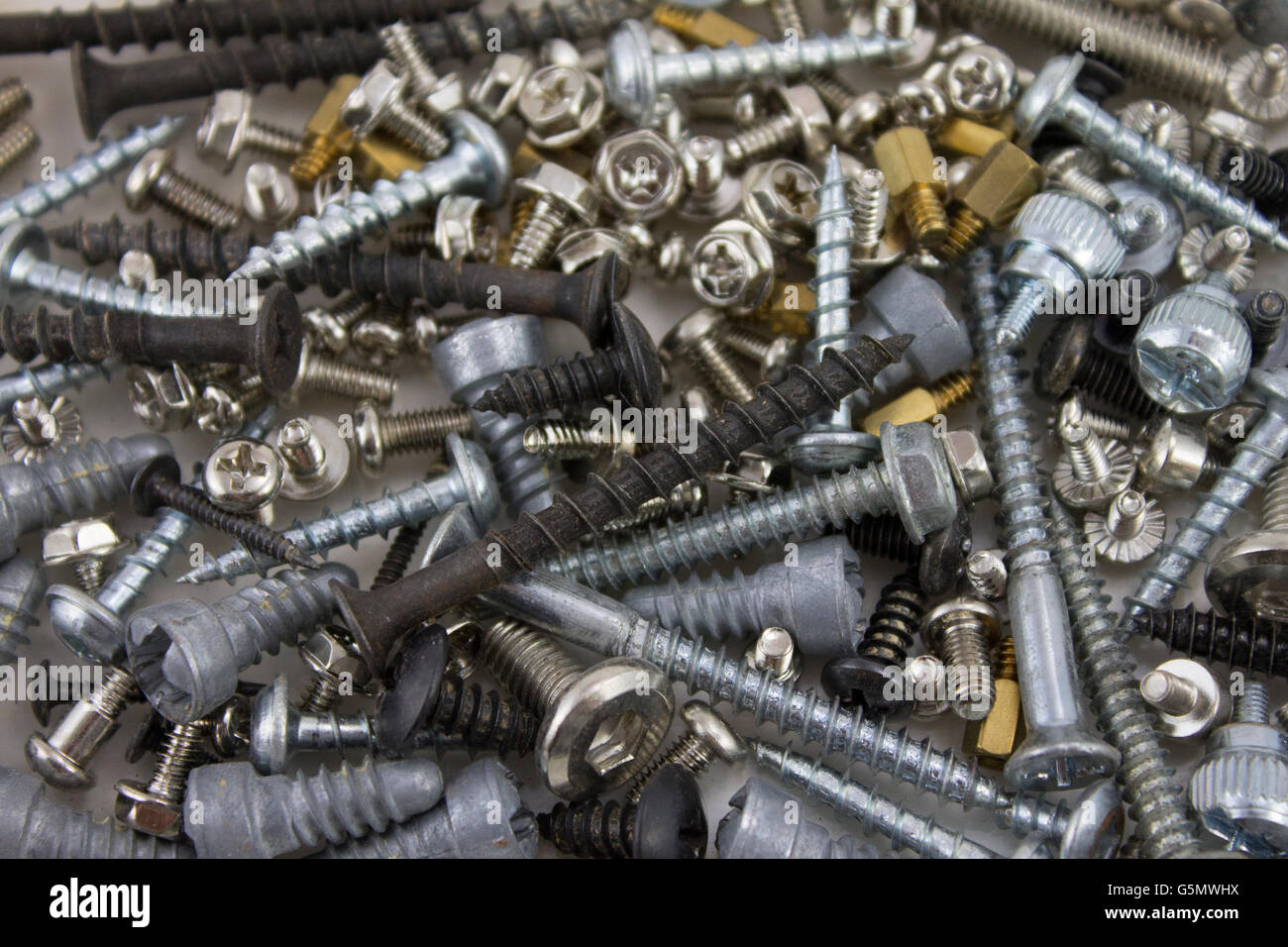 Assorted pile screws bolts hi-res stock photography and images - Alamy
