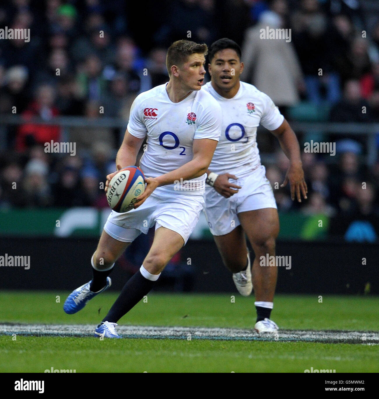 Englands owen farrell qbe international twickenham stadium hi-res stock ...