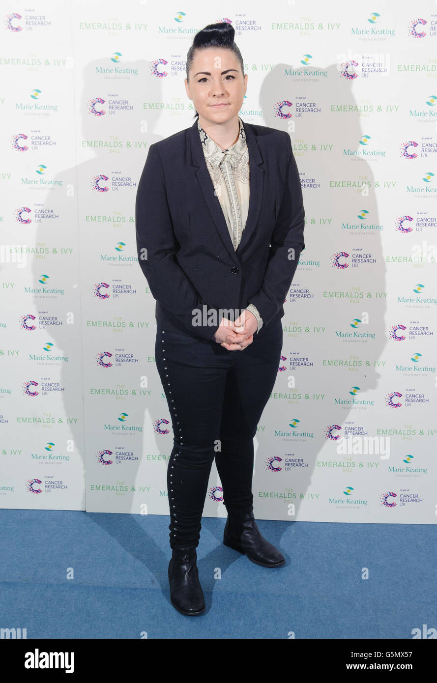 X Factor contestant Lucy Spraggan arriving at the Ronan Keating's ...