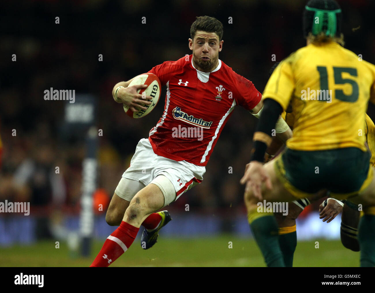 Wales Alex Cuthbert in action during the Dove Men Series match at the ...