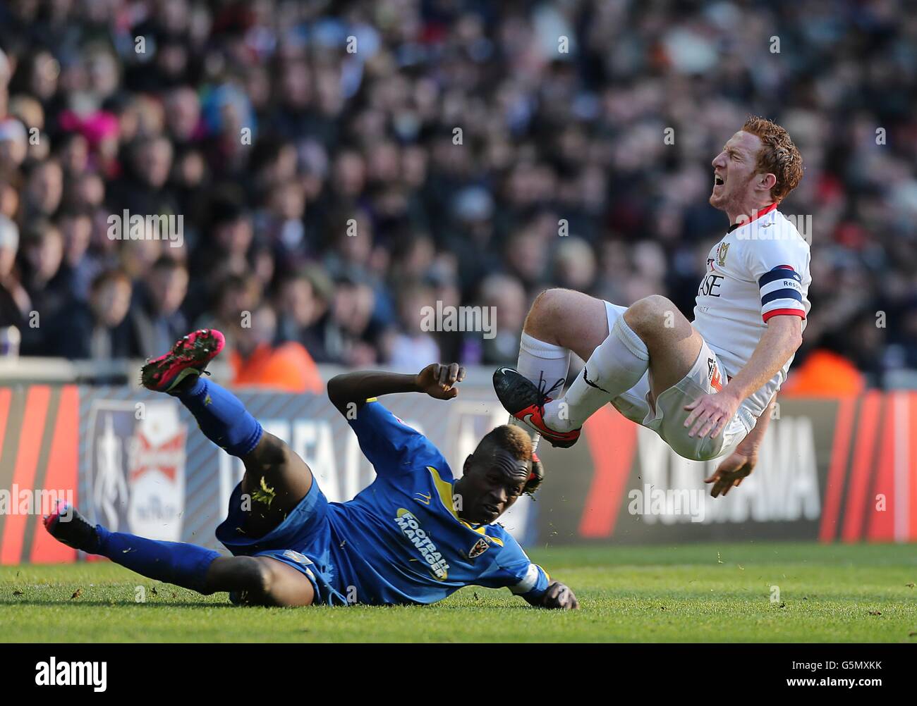 Soccer - FA Cup - Second Round - Milton Keynes Dons v AFC Wimbledon - stadium:mk. AFC Wimbledon ...