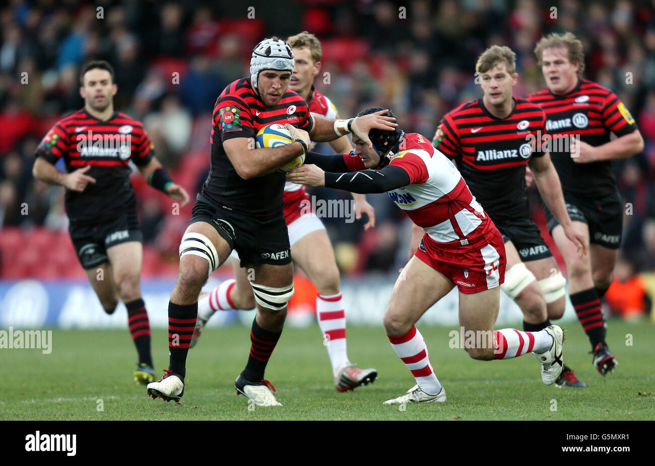 Rugby union aviva premiership saracens v gloucester rugby vicarage road ...