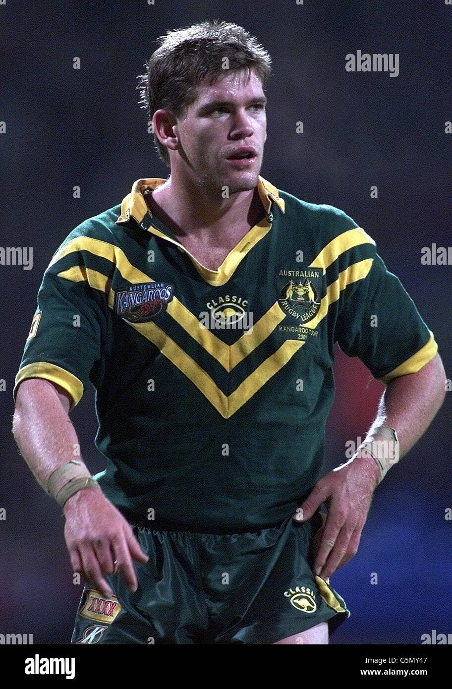 Australias matthew gidley at reebok stadium hi-res stock photography ...