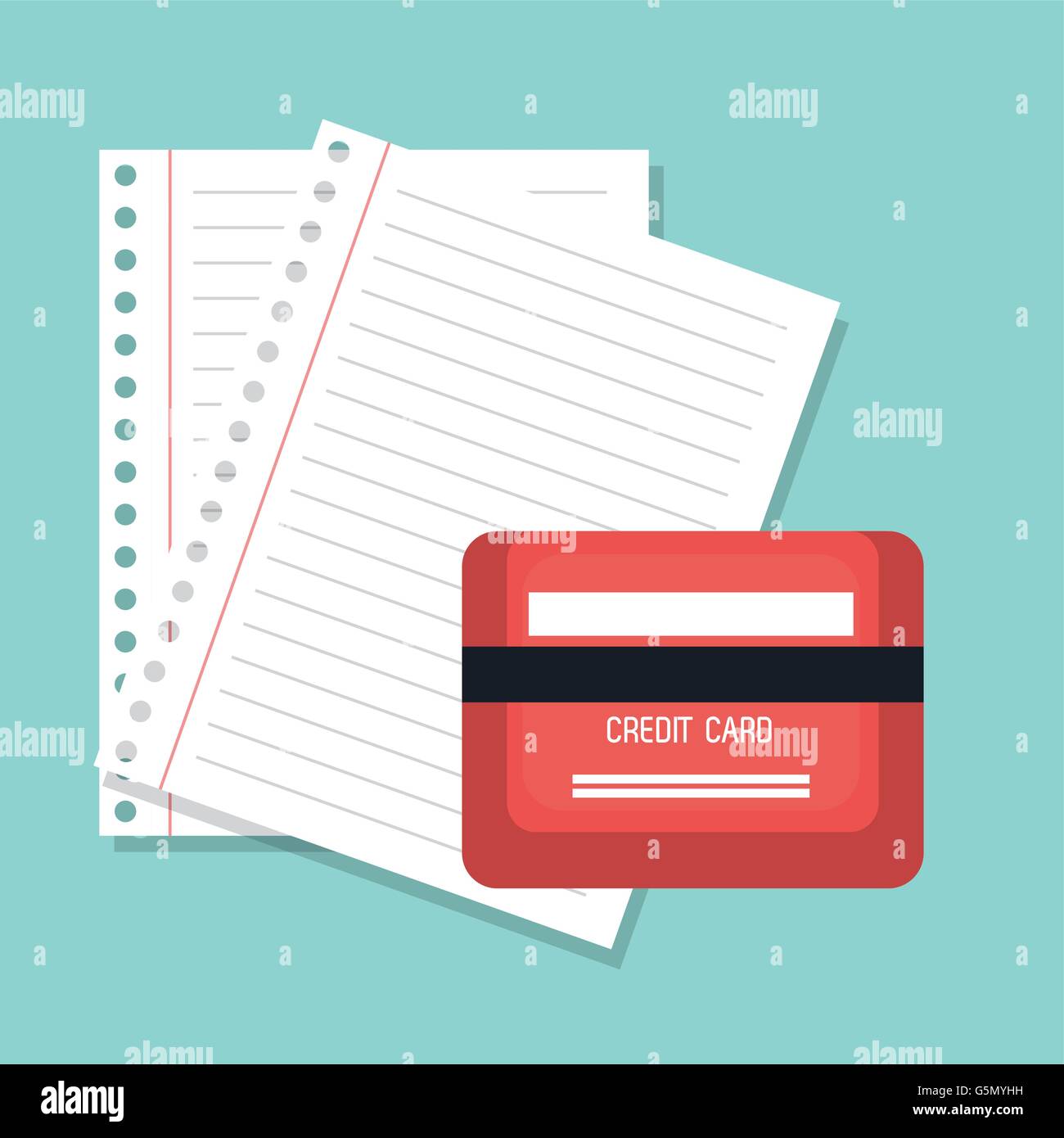 credit card and paper design Stock Vector Image & Art - Alamy