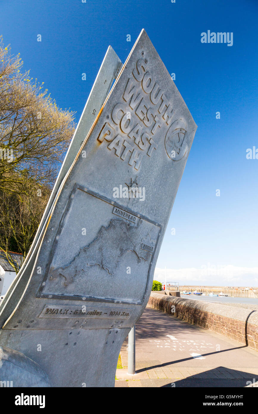 The metal sculpture that marks the start of 630 miles of the South West ...