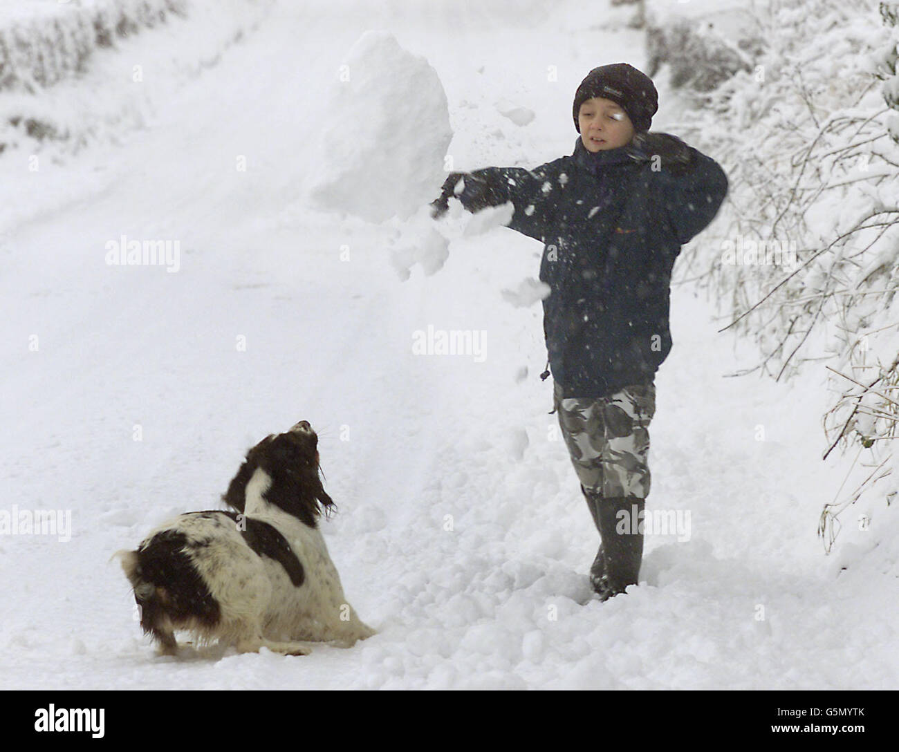 Heavy Snow in Northern Ireland Stock Photo - Alamy