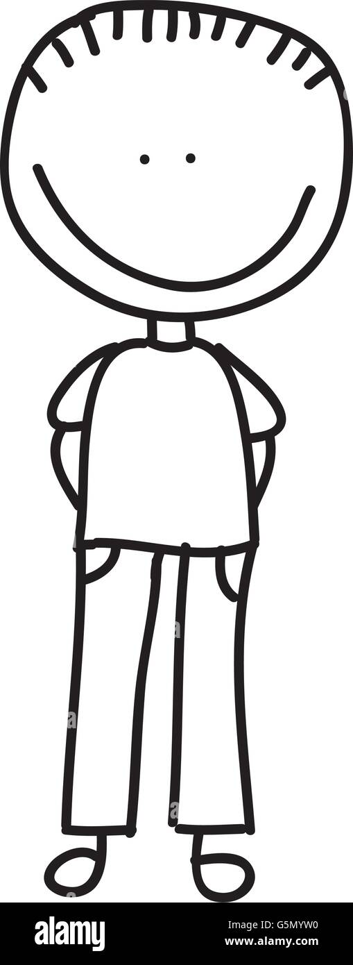 boy character drawing isolated icon design Stock Vector Image & Art - Alamy