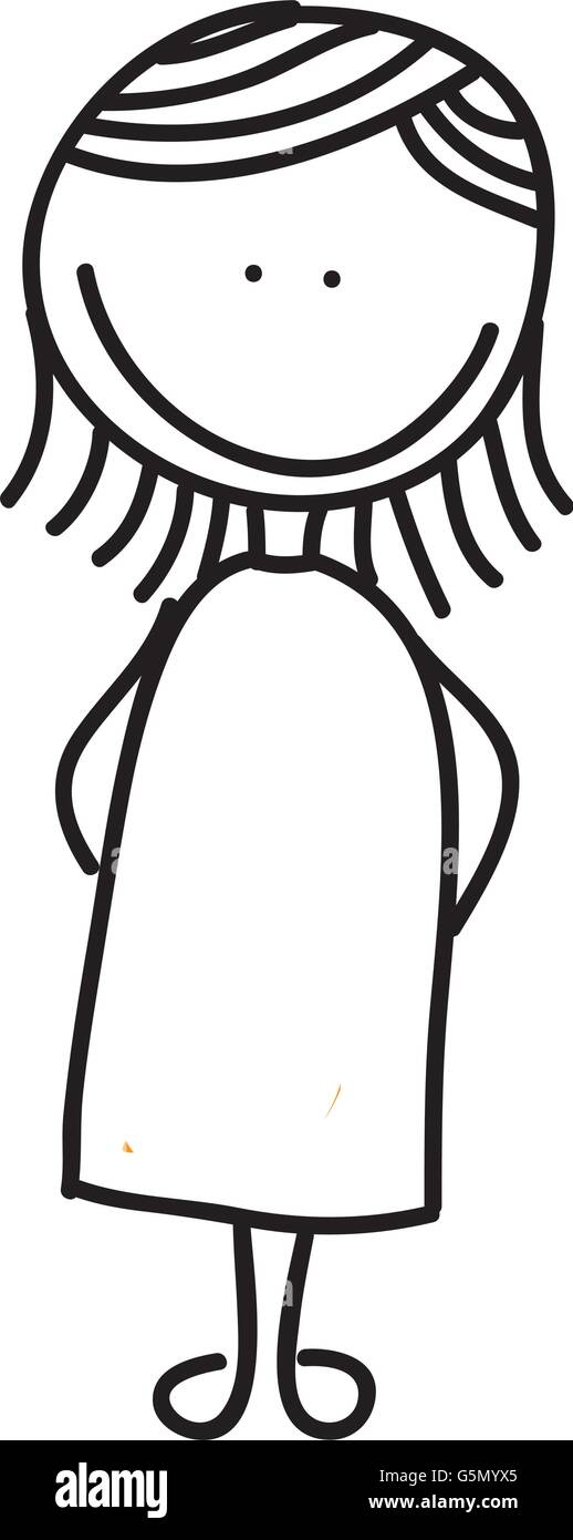 mother character drawing isolated icon design Stock Vector Image & Art ...