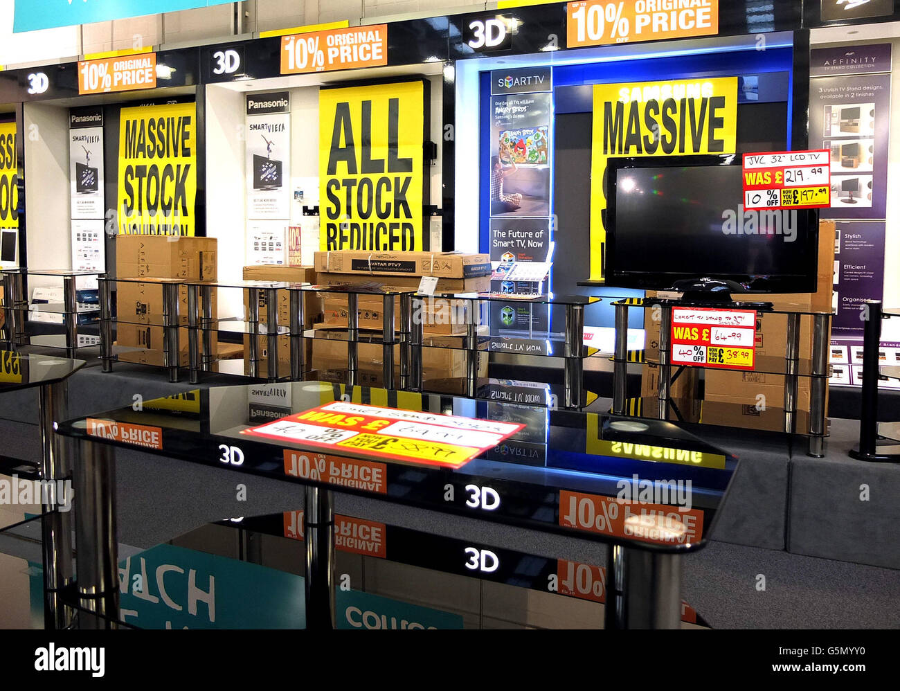 A general view of a Comet store in Ashford, Kent, as the stricken ...