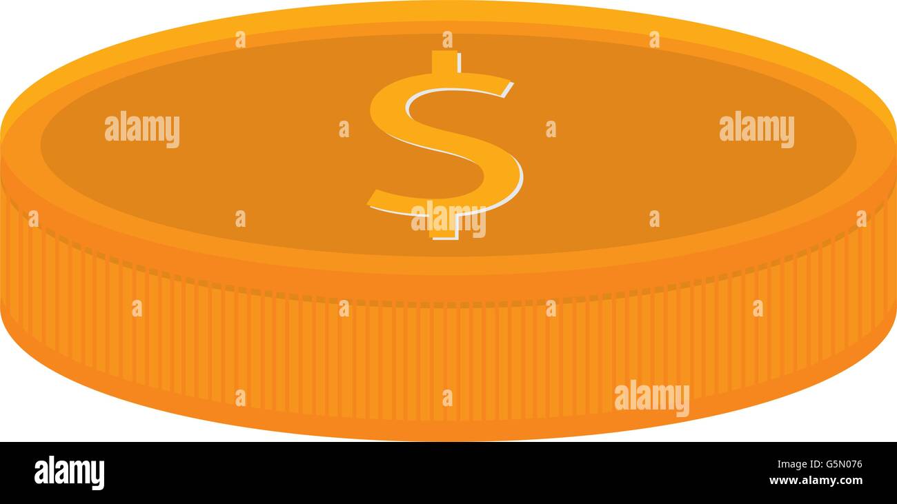 yellow coin dollar Stock Vector Image & Art - Alamy