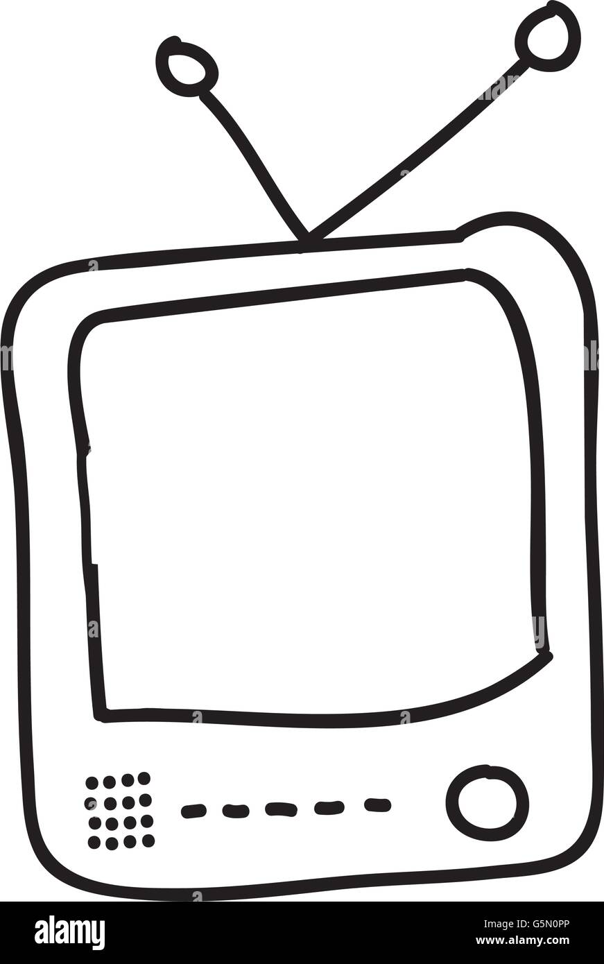 old tv drawing isolated icon design Stock Vector Image & Art - Alamy