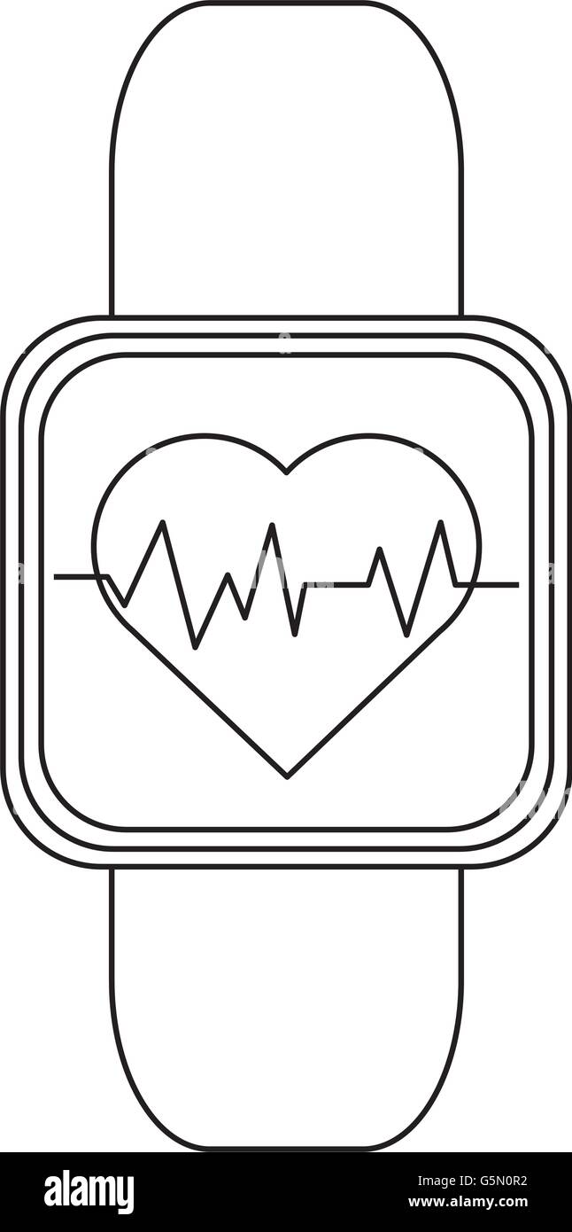 heartbeat tracker icon design Stock Vector Image & Art - Alamy