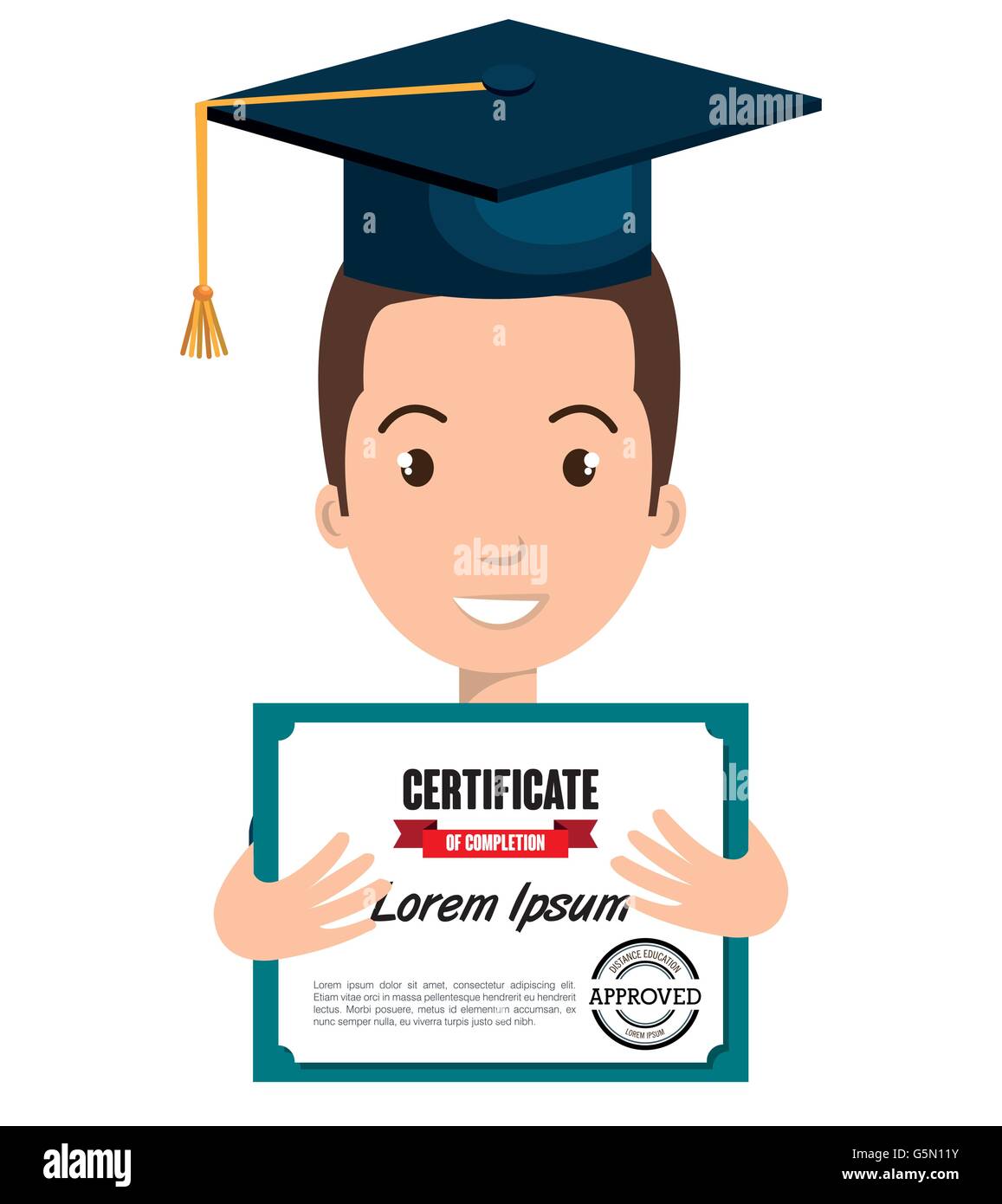 Graduating students smiling Stock Vector Images - Alamy