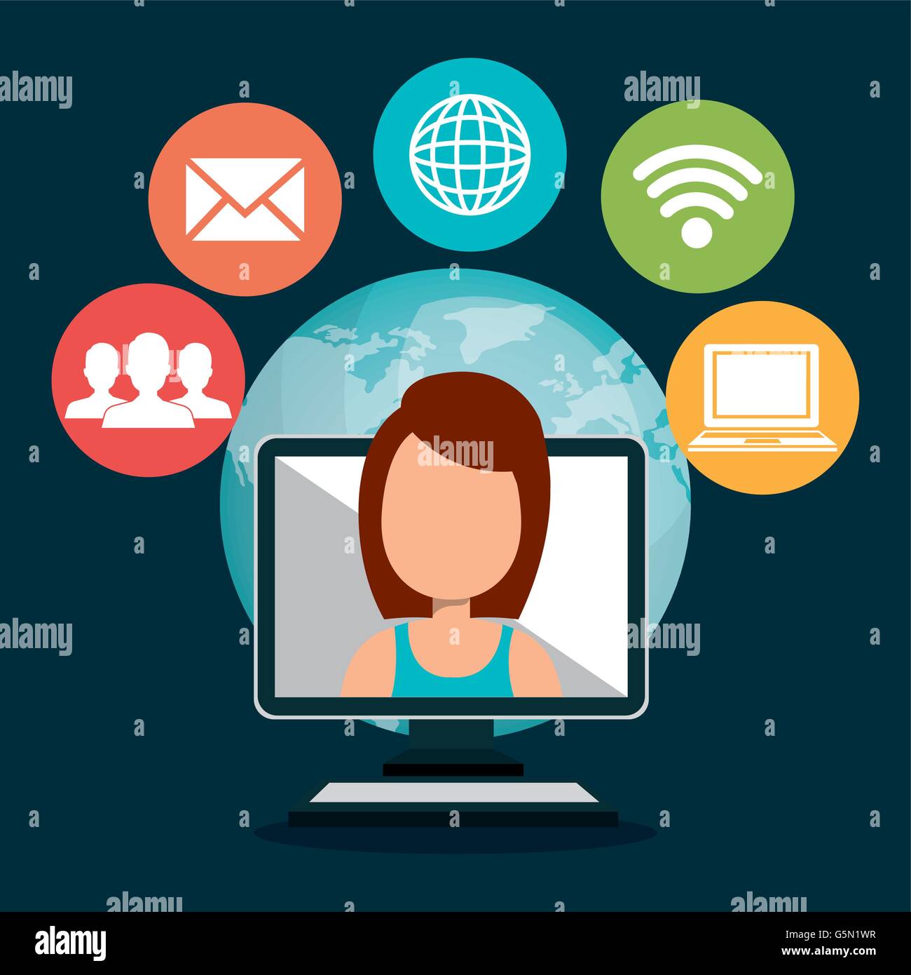 internet communication design Stock Vector Image & Art - Alamy