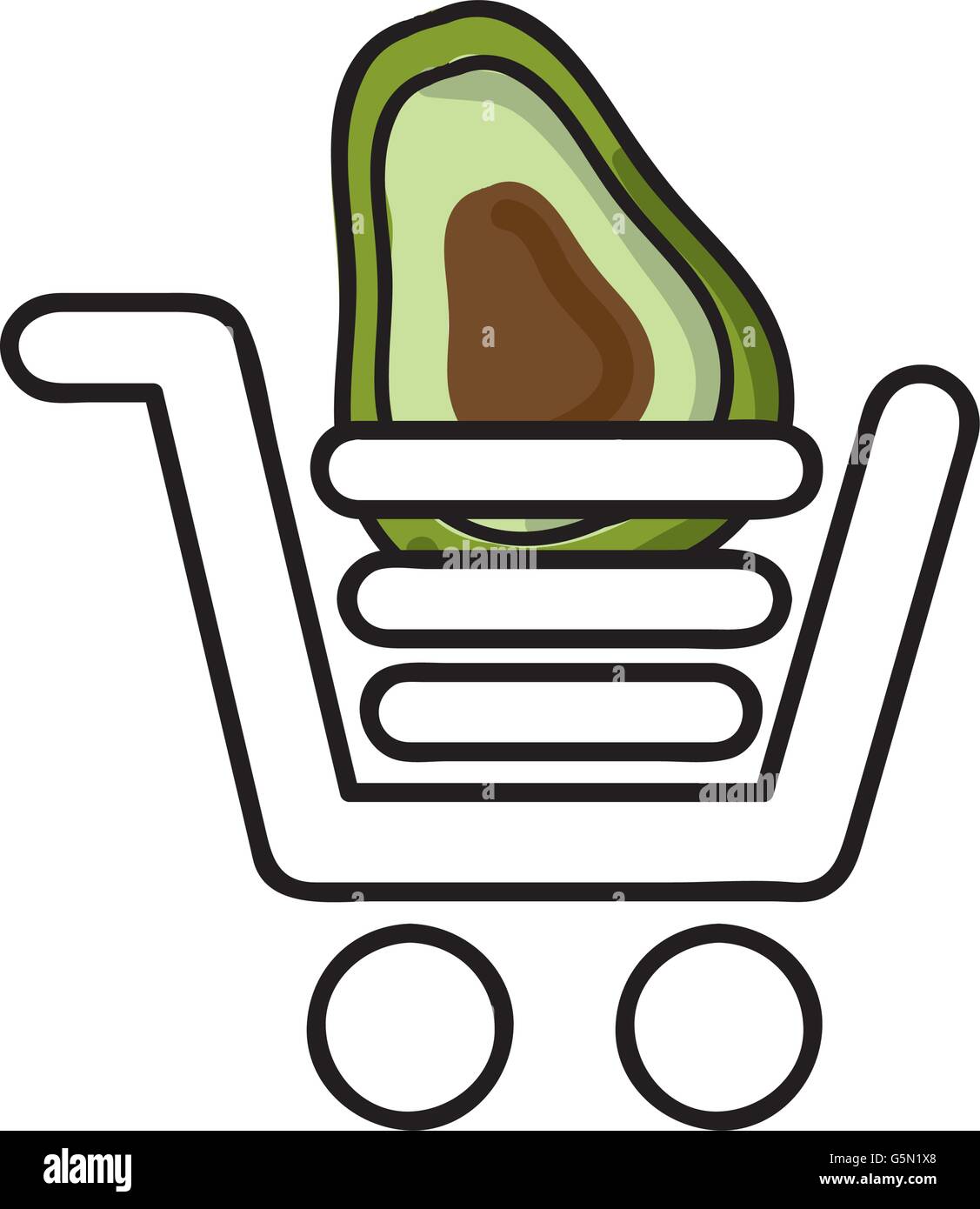 Shopping cart in nature Stock Vector Images - Alamy