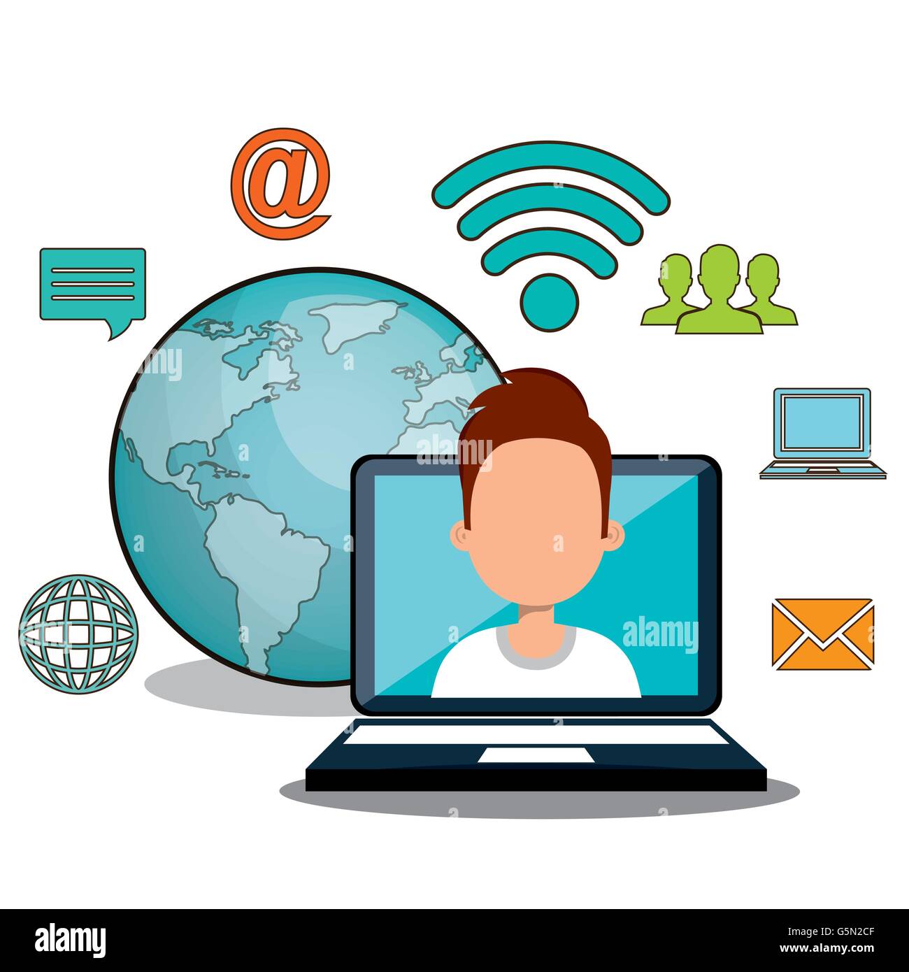 internet communication design Stock Vector Image & Art - Alamy