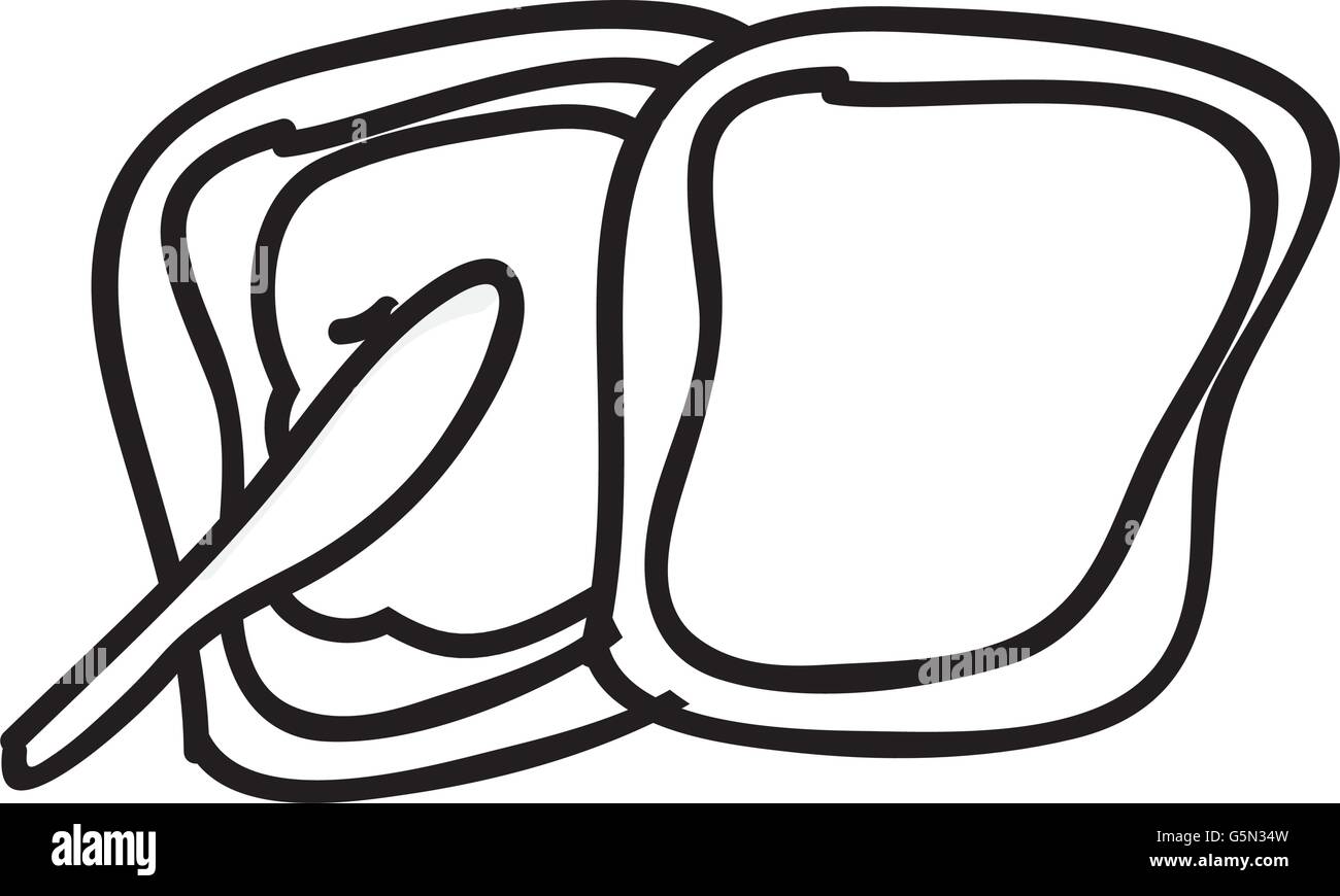 Bread slice toast jam Stock Vector Images - Alamy