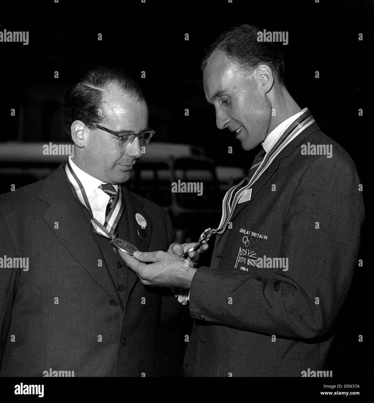 Nash & Matthews compare medals Stock Photo - Alamy