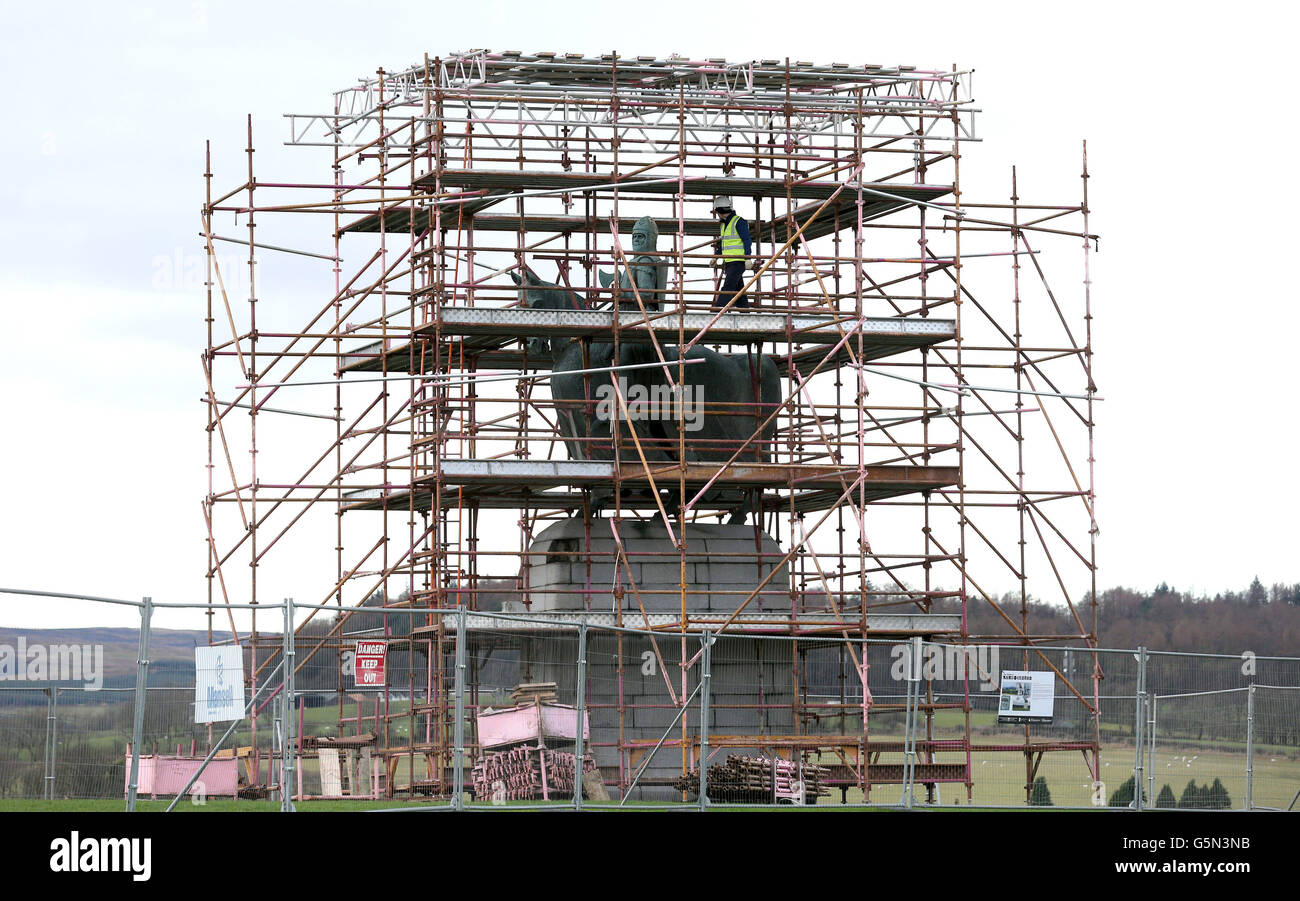 Historic Scotland apprentice stone mason Liam Grubb, walks on ...