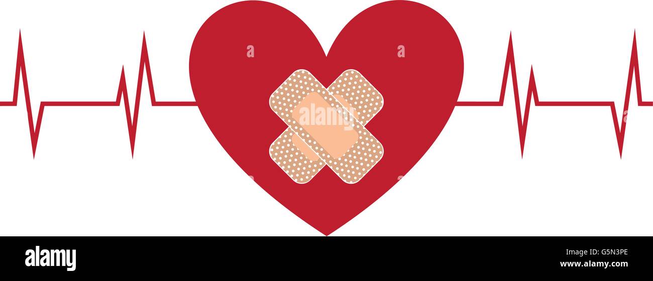 Broken heart bandages hi-res stock photography and images - Alamy