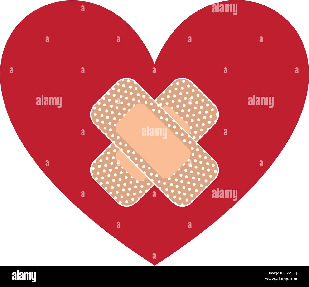 Broken heart bandages hi-res stock photography and images - Alamy