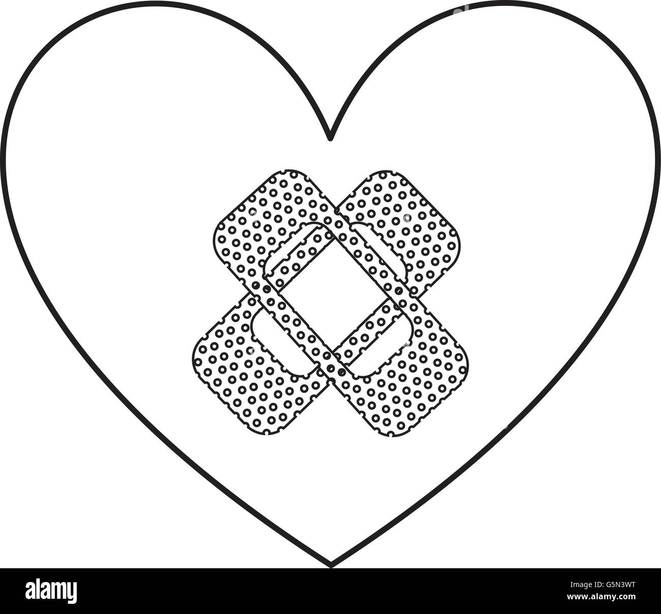 Broken heart bandages hi-res stock photography and images - Alamy
