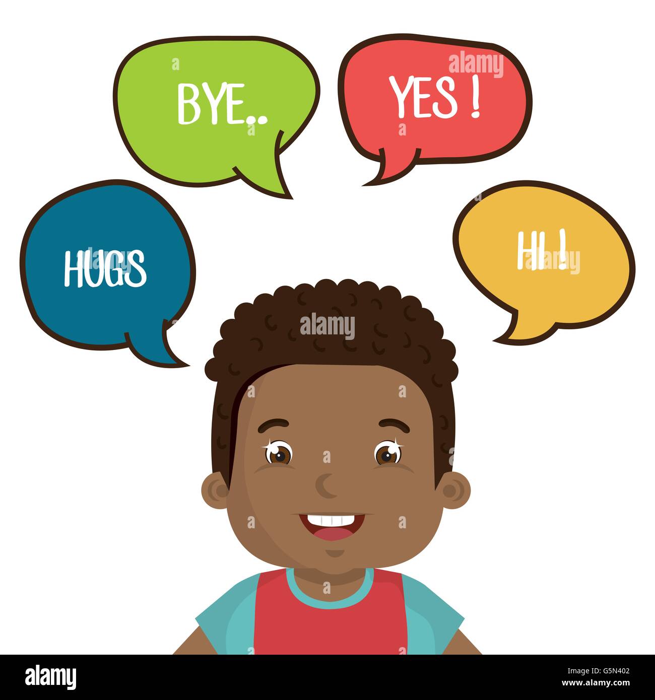 happy child talking design Stock Vector Image & Art - Alamy