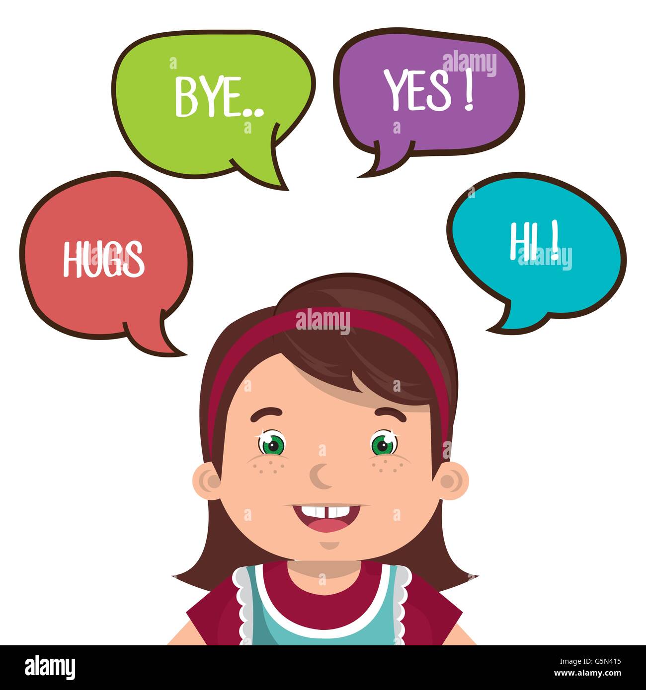 happy child talking design Stock Vector Image & Art - Alamy