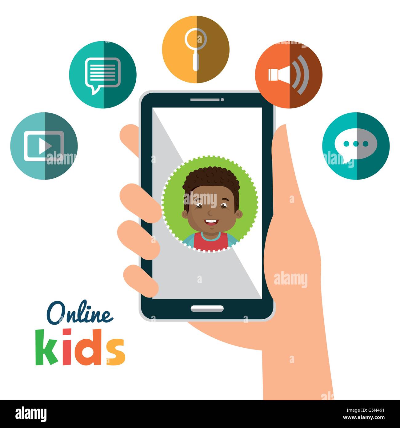 online kids design Stock Vector Image & Art - Alamy