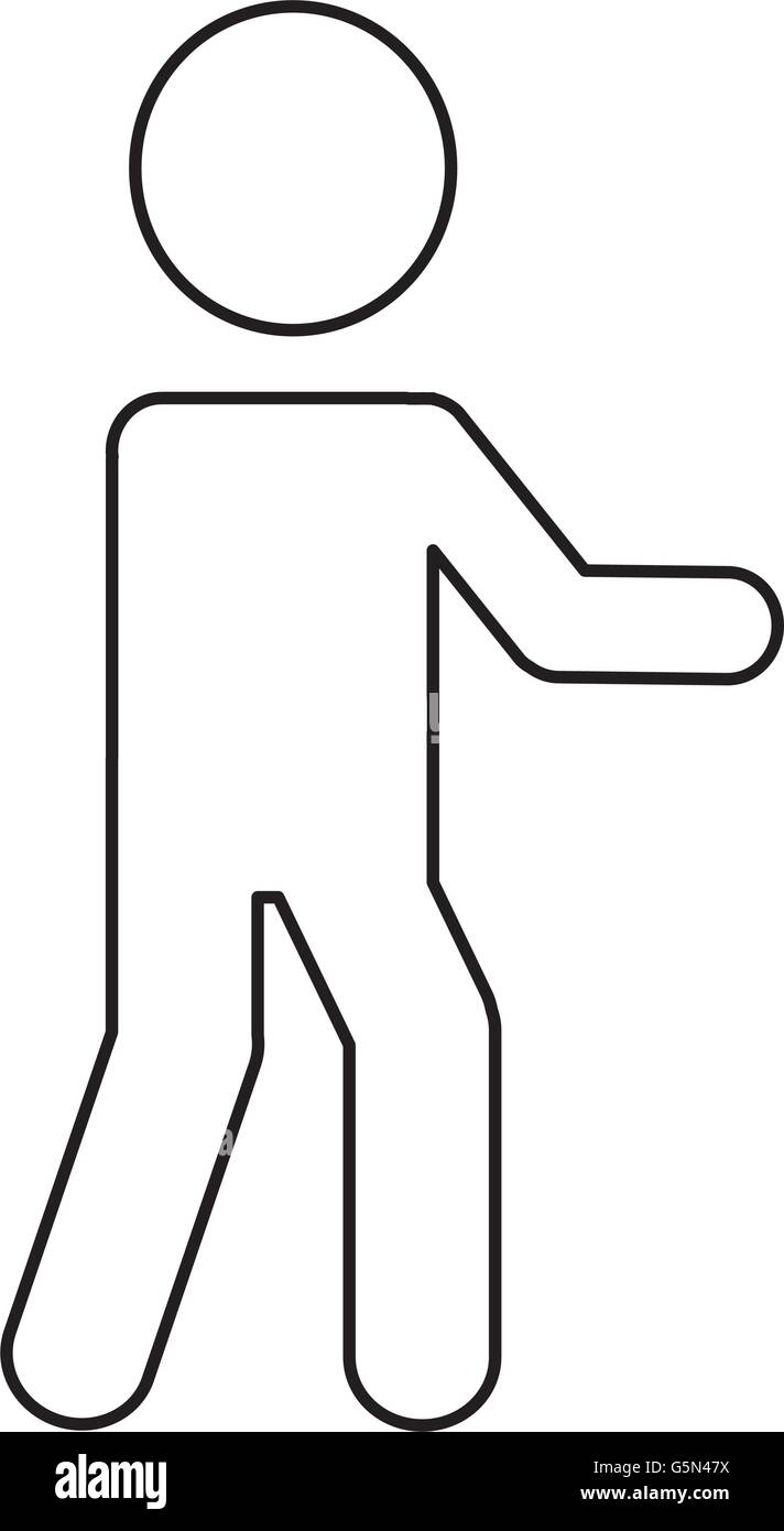 human figure silhouette isolated icon design Stock Vector Image & Art ...