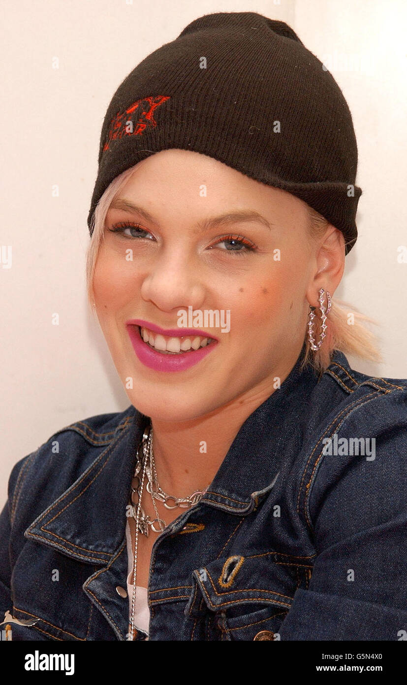 US singer Pink during a photocall at St Martin's Lane Hotel, London ...