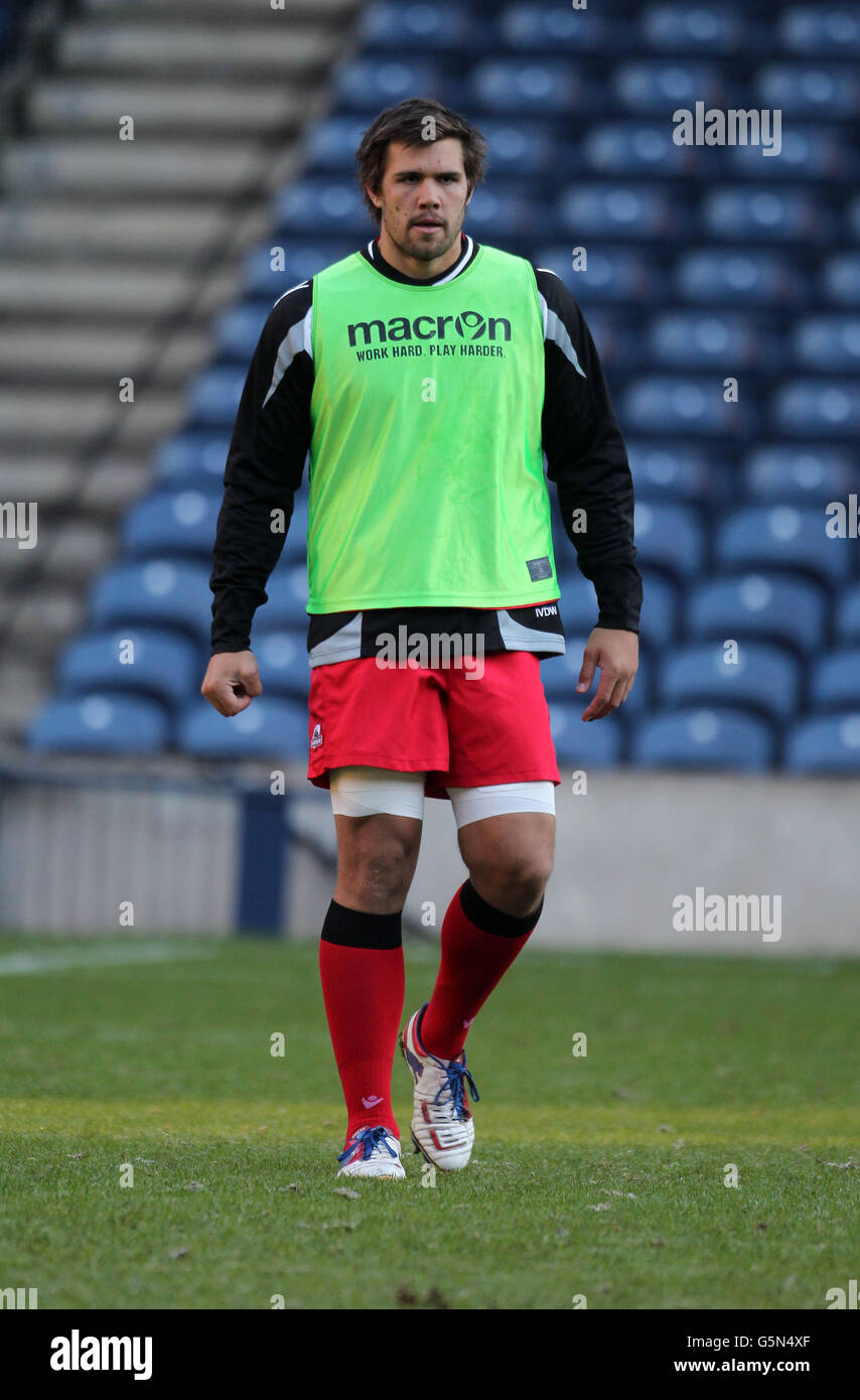 Edinburgh's Izak van der Westhuizen during the team announcement at ...