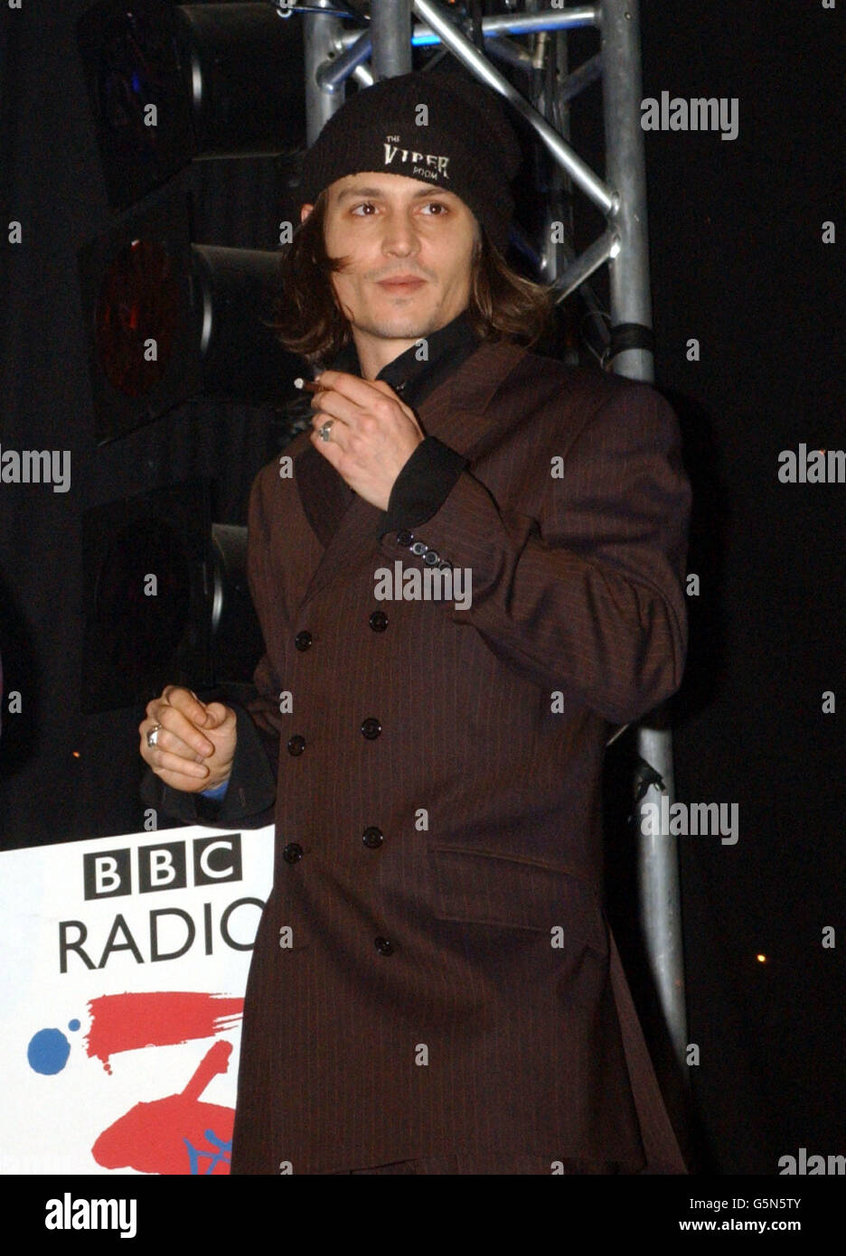 Actor Johnny Depp on stage during the BBC Radio 3 Awards for World ...