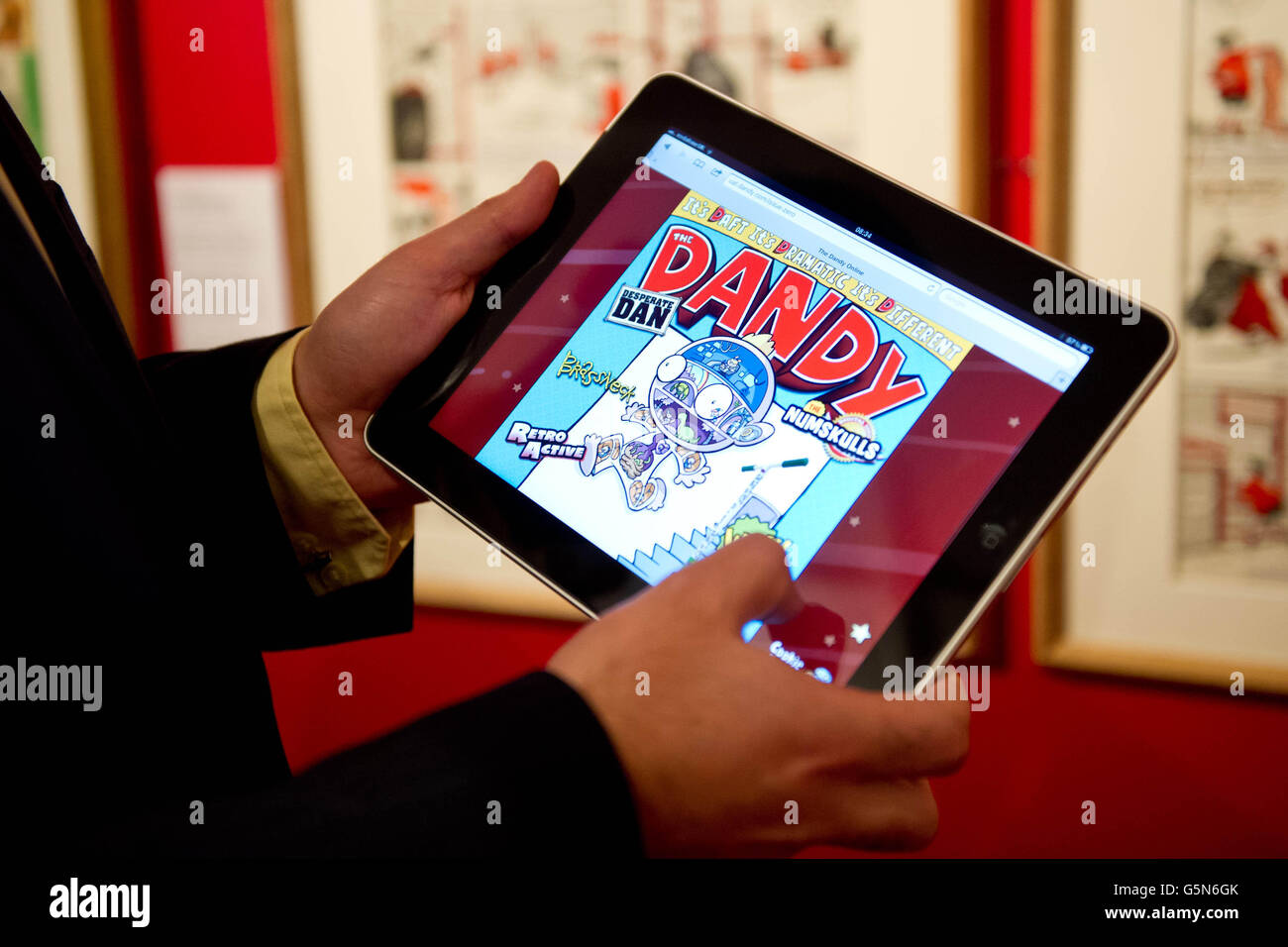 Digital launch comic cartoon museum in london hi-res stock photography ...