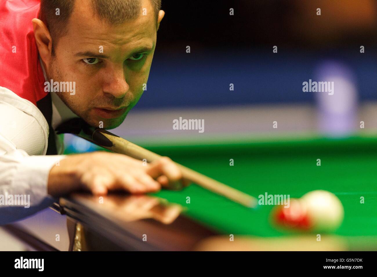 Barry Hawkins in action during his match against Neil Robertson during ...