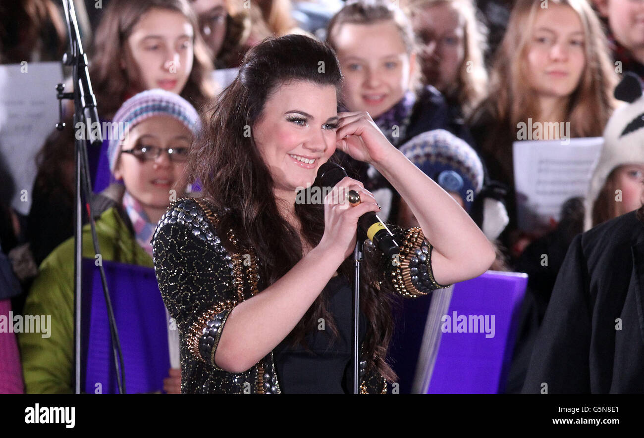 Opera singer Charlotte Jaconelli of Jonathan and Charlotte perform at a ...