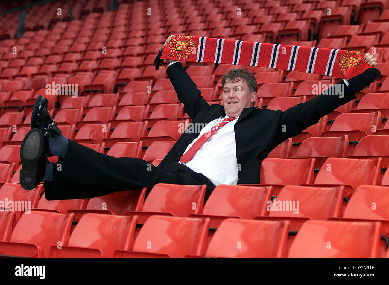 Manchester United fan David Russell from Bolton, Greater Manchester at ...