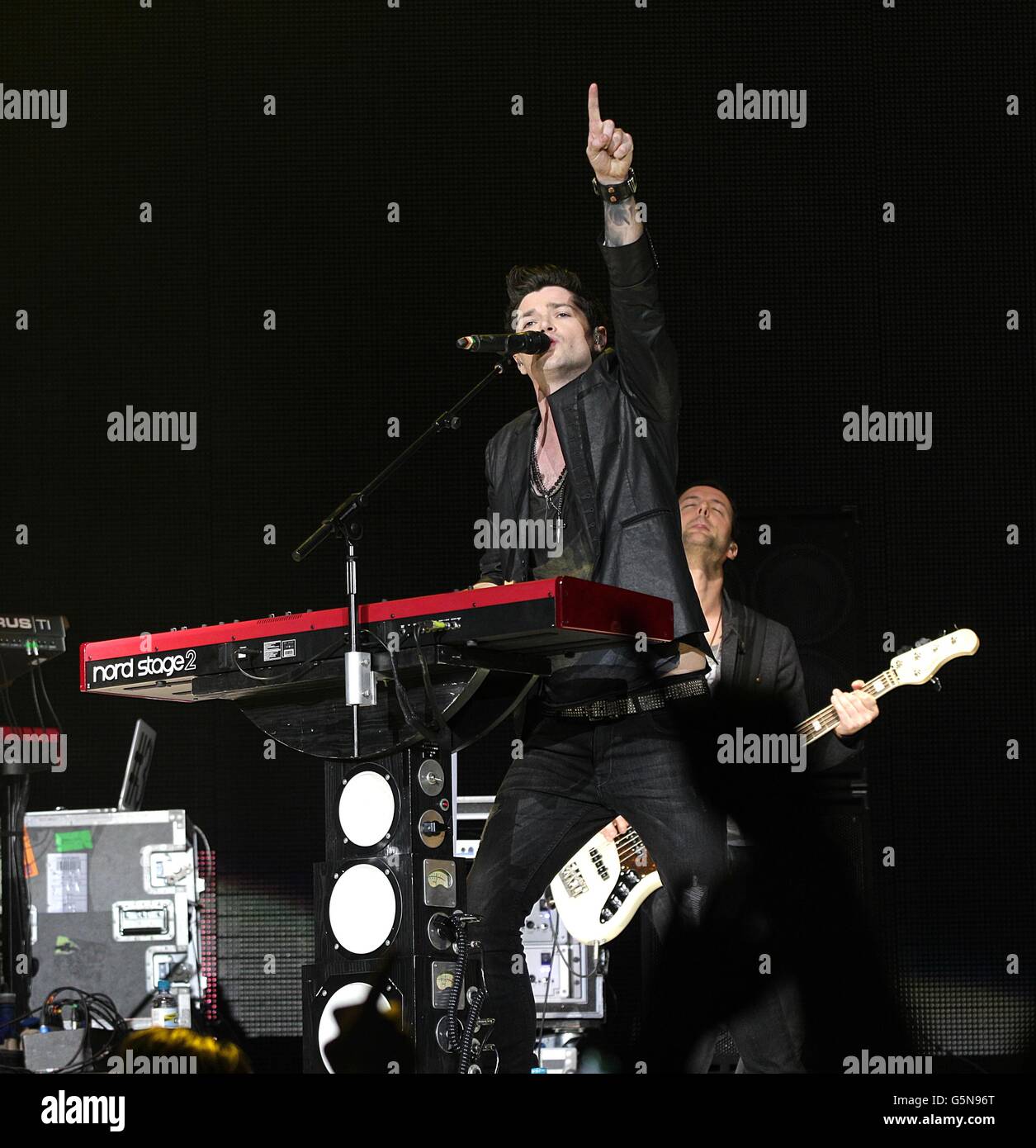 Capital FM's Jingle Bell Ball - Saturday - London. The Script on stage ...