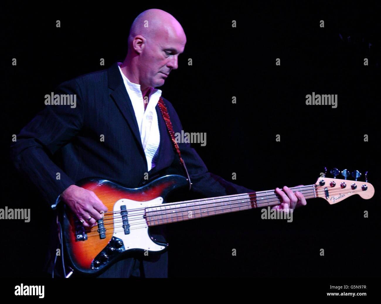 Dave Pegg of Fairport Convention perfoming on stage at the Royal ...