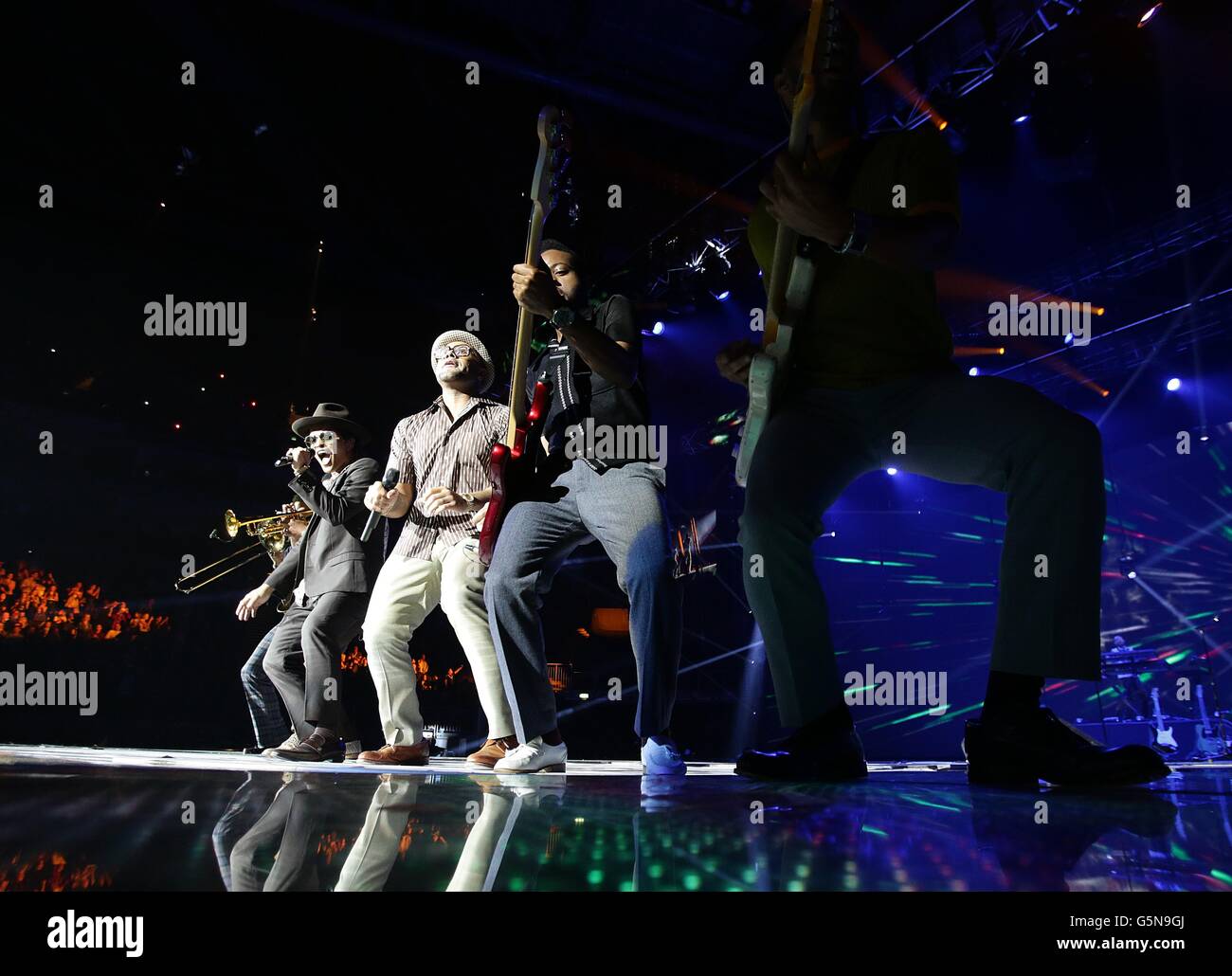 Capital FM's Jingle Bell Ball - Saturday - London. Bruno Mars on stage ...